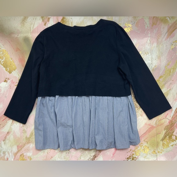 COS | Sweaters | Cos Navy Blue Layered 34 Sleeve Sweater S | Poshmark